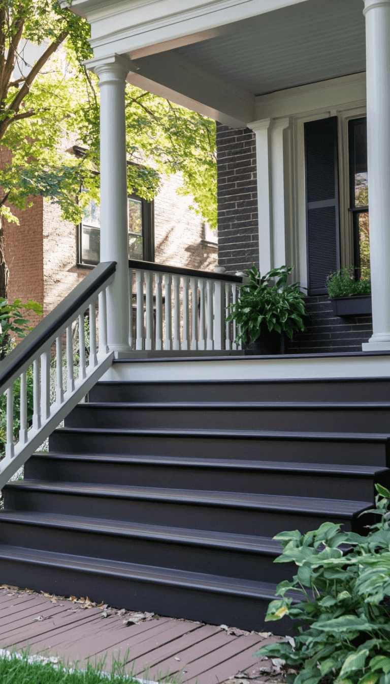 Porch with Ramp and Stairs Ideas