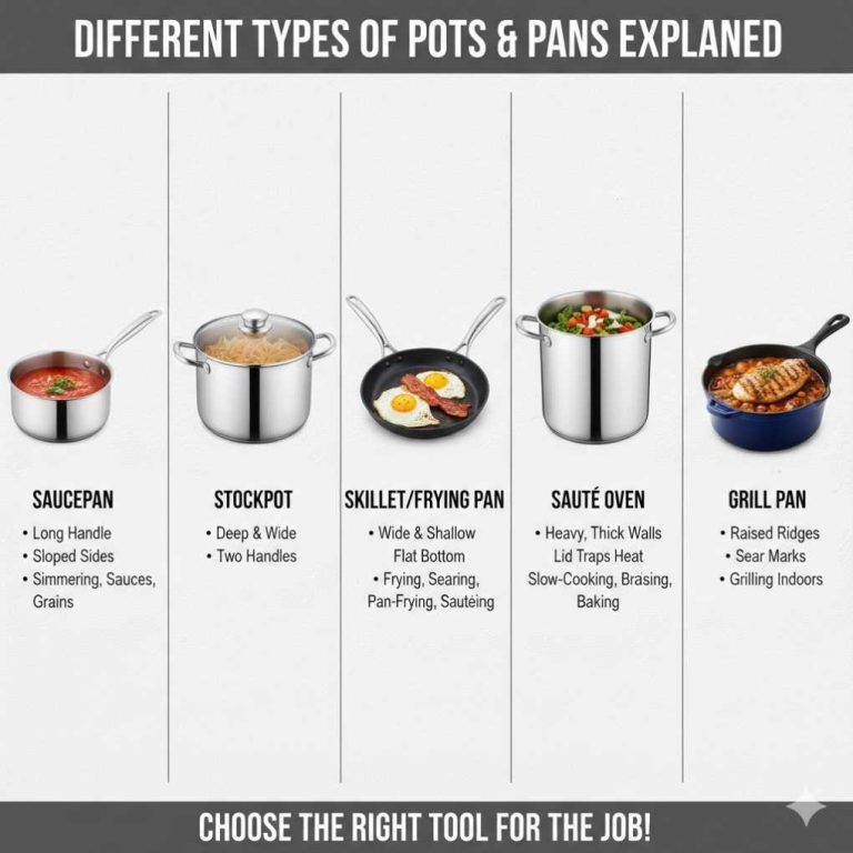 Different Types Of Pots And Pans Explained